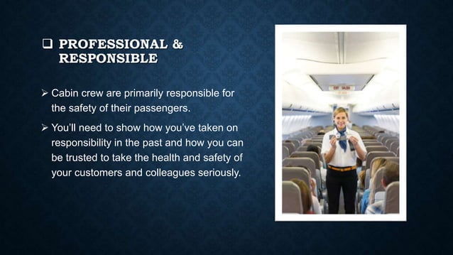 Qualities that should be Included in a Cabin Crew Application | PPTX ...