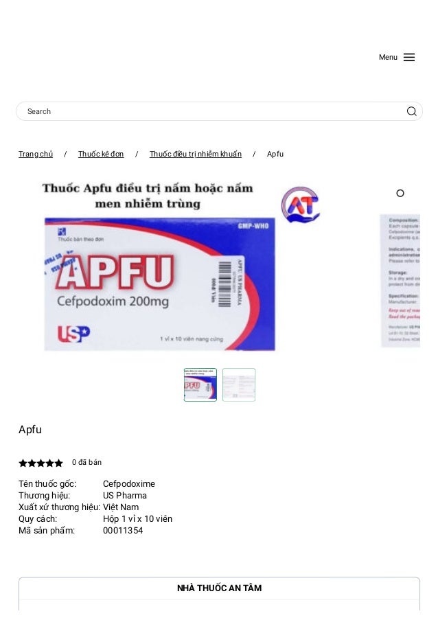 Thuốc Apfu 200Mg - Điều Trị Nhiễm Khuẩn