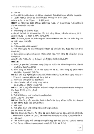 ôn tập hóa trung học cơ sở | PDF