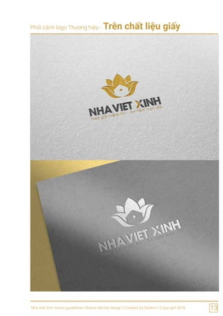 Bộ quy chuẩn thiết kế logo công ty nội thất Nhà Việt Xinh | PDF