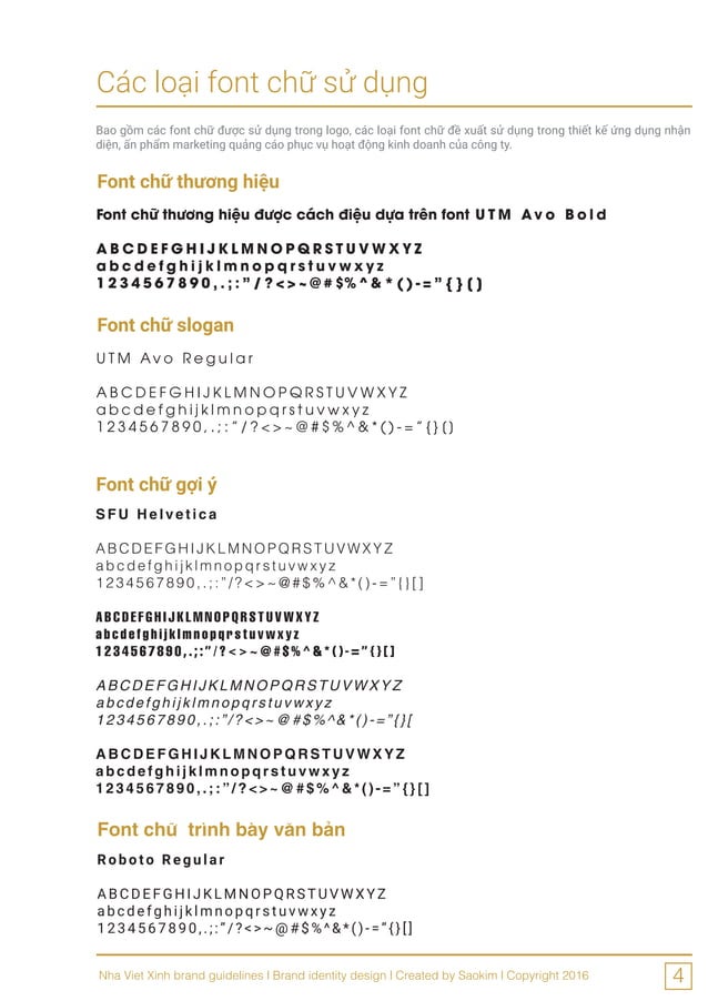 Bộ quy chuẩn thiết kế logo công ty nội thất Nhà Việt Xinh | PDF