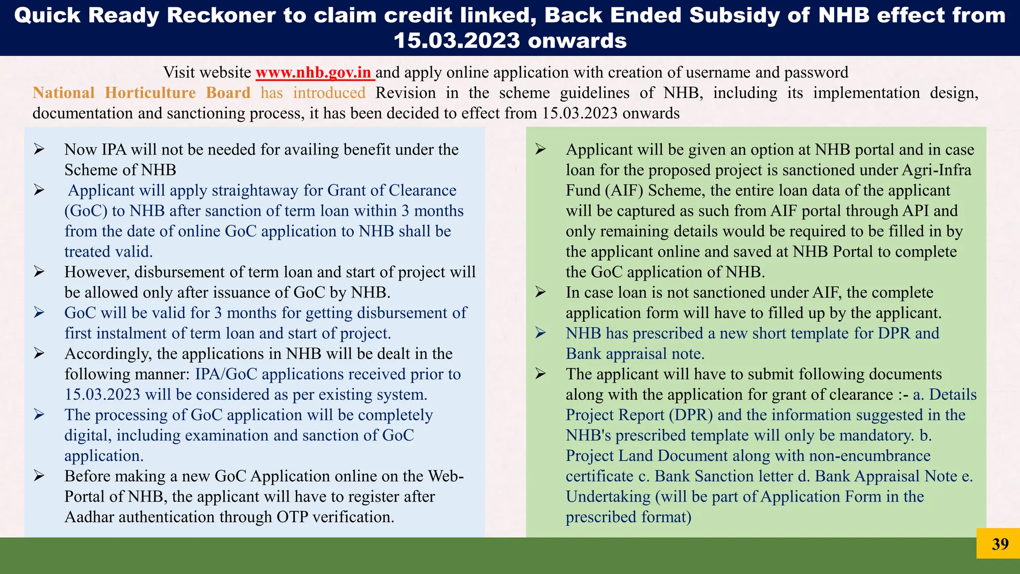 NHB PPT of horticulture schemes and data | PDF