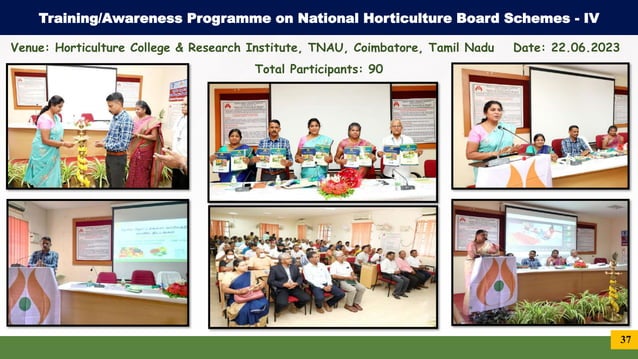 NHB PPT of horticulture schemes and data | PDF
