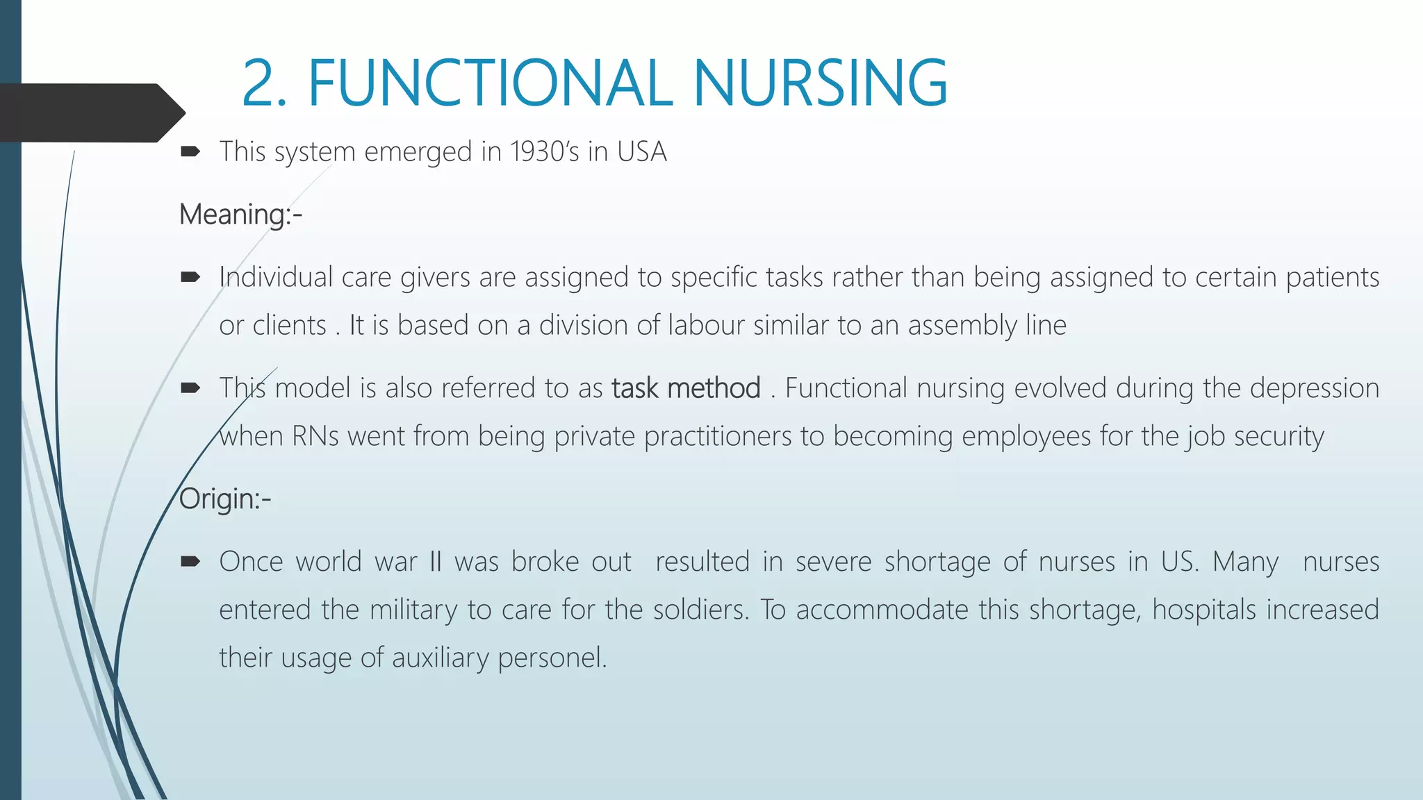 Patterns of nursing care delivery in india | PPTX