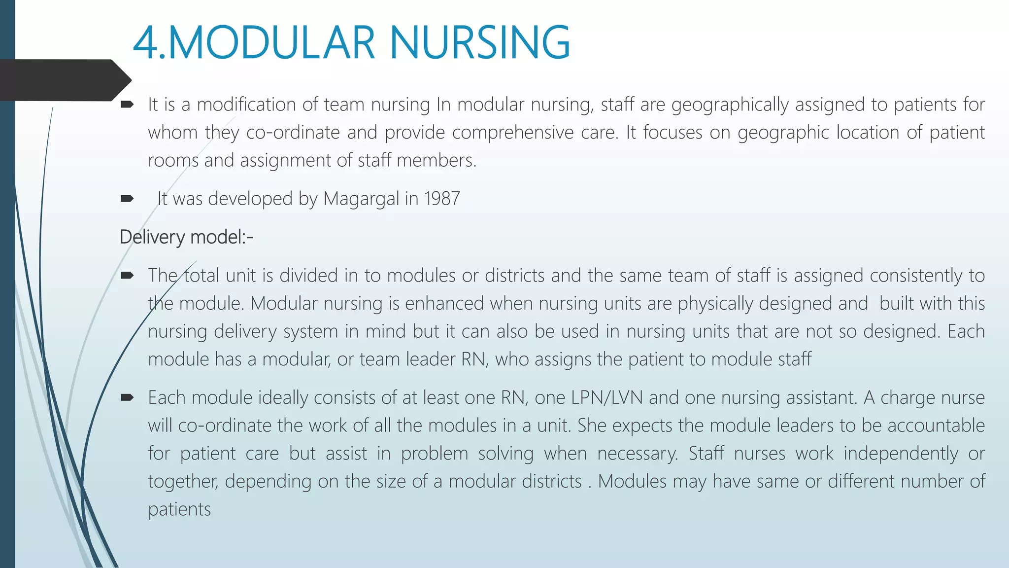 Patterns of nursing care delivery in india | PPTX