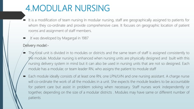Patterns of nursing care delivery in india | PPTX