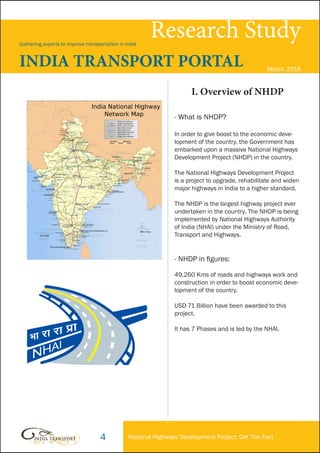 Nhdp get the fact - itp India - Highways | PDF