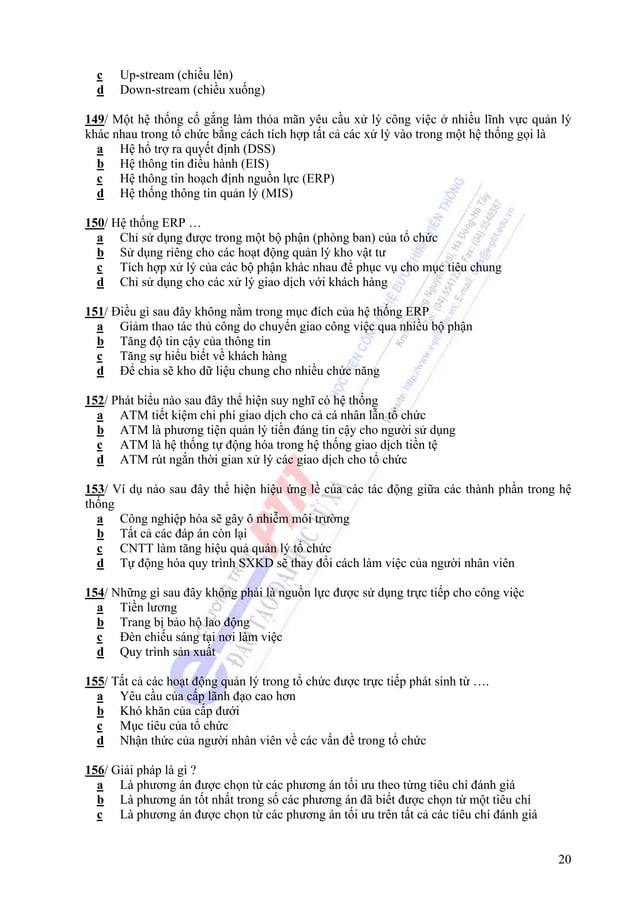 Đề thi trắc nghiệm httt kế toán | PDF