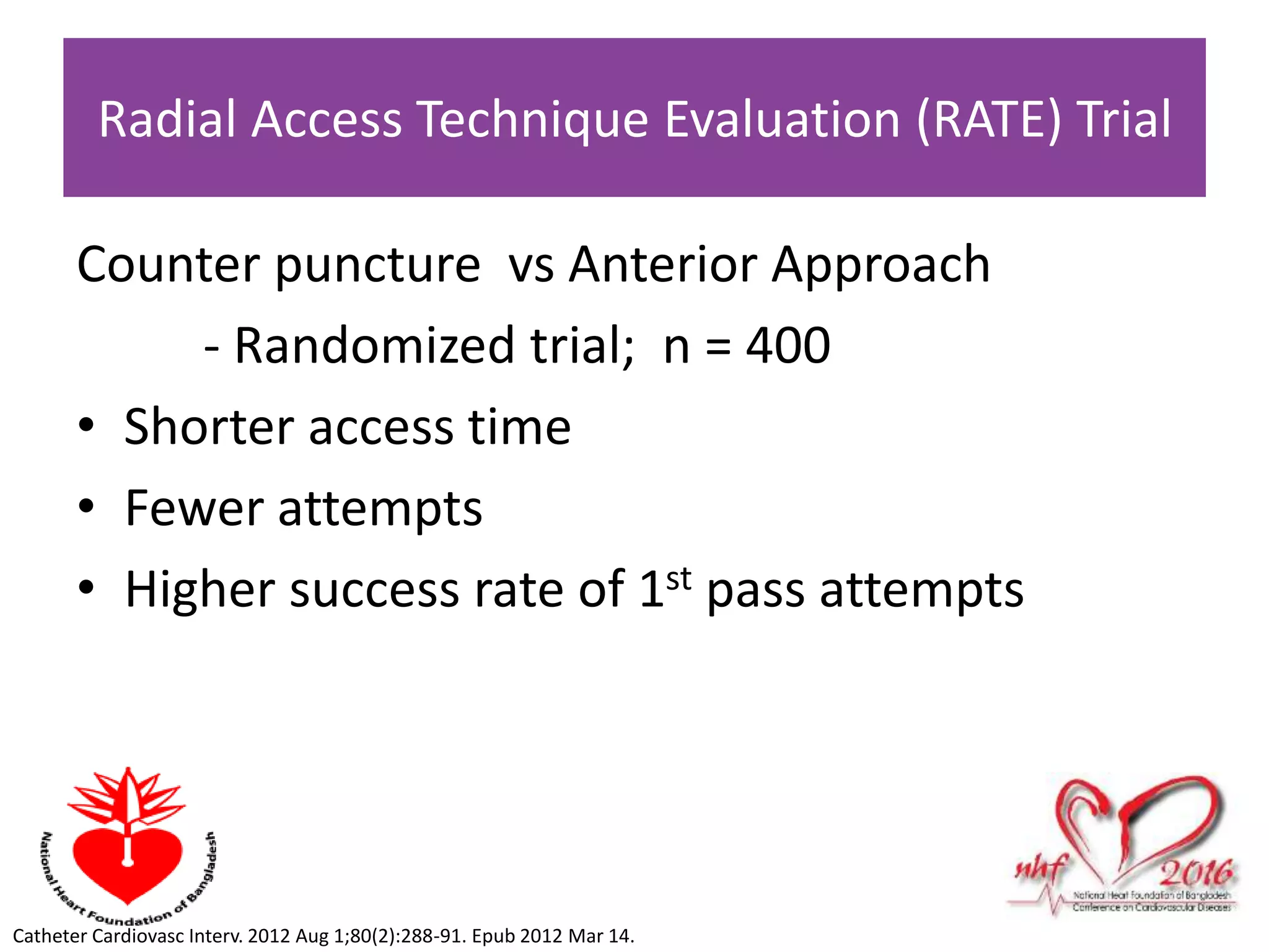 Challenges of Radial Access-Anatomy, Tools and Success | PPT