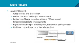 Describing Moving Images: PBCore | PPTX | History | Genres