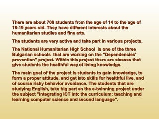 National Humanitarian school Blagoevgrad | PPS
