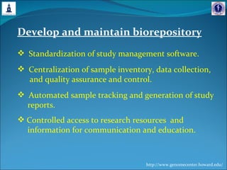 National Human Genome Center | PPT