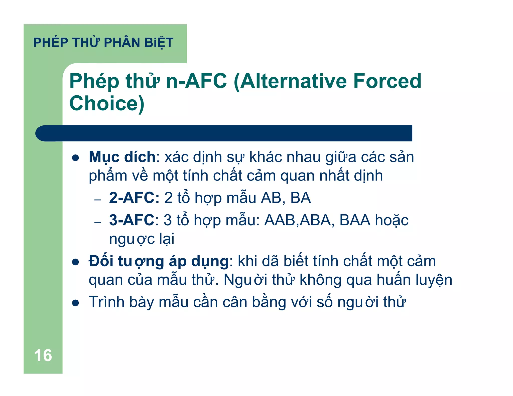 đánh giá cảm quan thực phẩm phép thử phân biệt | PDF