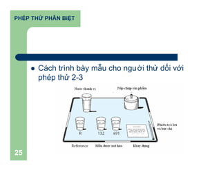 đánh giá cảm quan thực phẩm phép thử phân biệt | PDF
