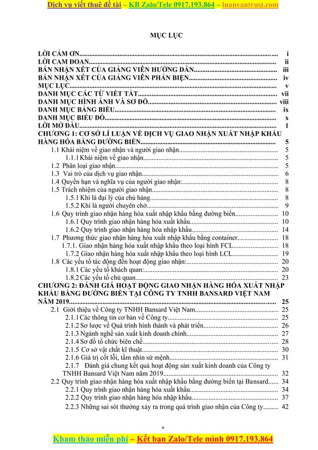 Đánh giá hoạt động giao nhận hàng hóa xuất nhập khẩu bằng đường biển tại Công ty Bansard Việt ...