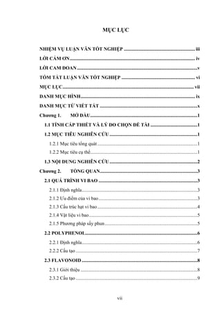 ảNh hưởng của điều kiện sấy phun lên hàm lượng phenolic và flavonoid ...