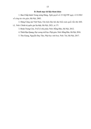 Ảnh hưởng của nhân sinh quan Phật giáo đến đời sống tinh thần Việt Nam hiện nay | DOCX