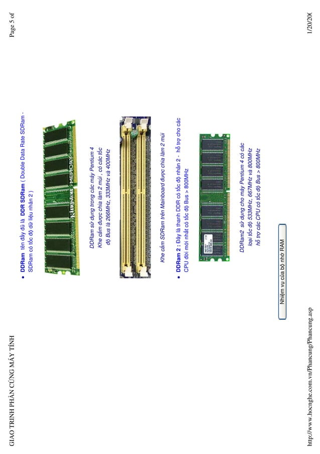 Nhiem vu cua bo nho ram | PDF