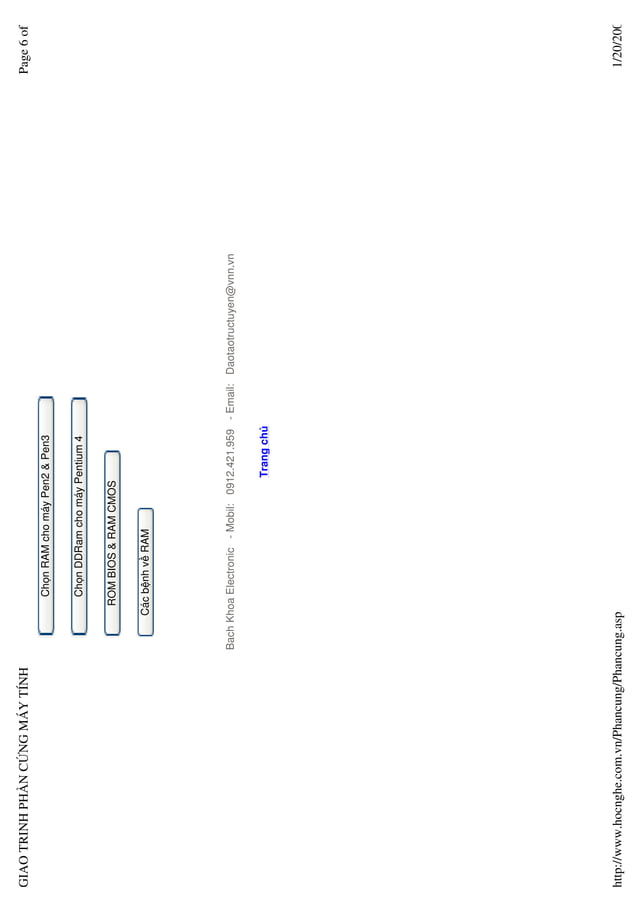 Nhiem vu cua bo nho ram | PDF