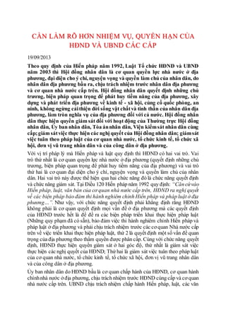 Nhiem vu quyen han cua hdnd va ubnd | PDF