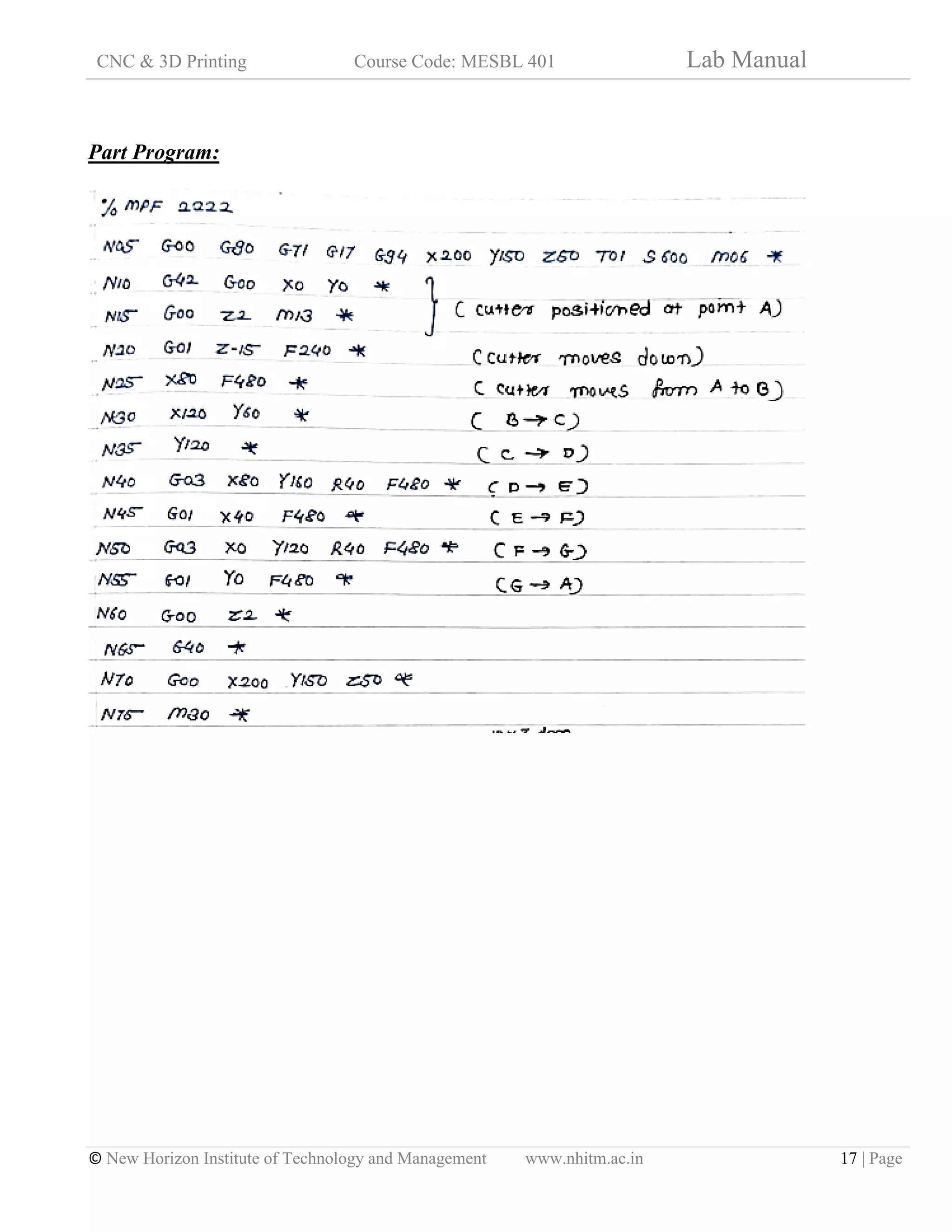 CNC & 3D Printing Lab Manual | PDF