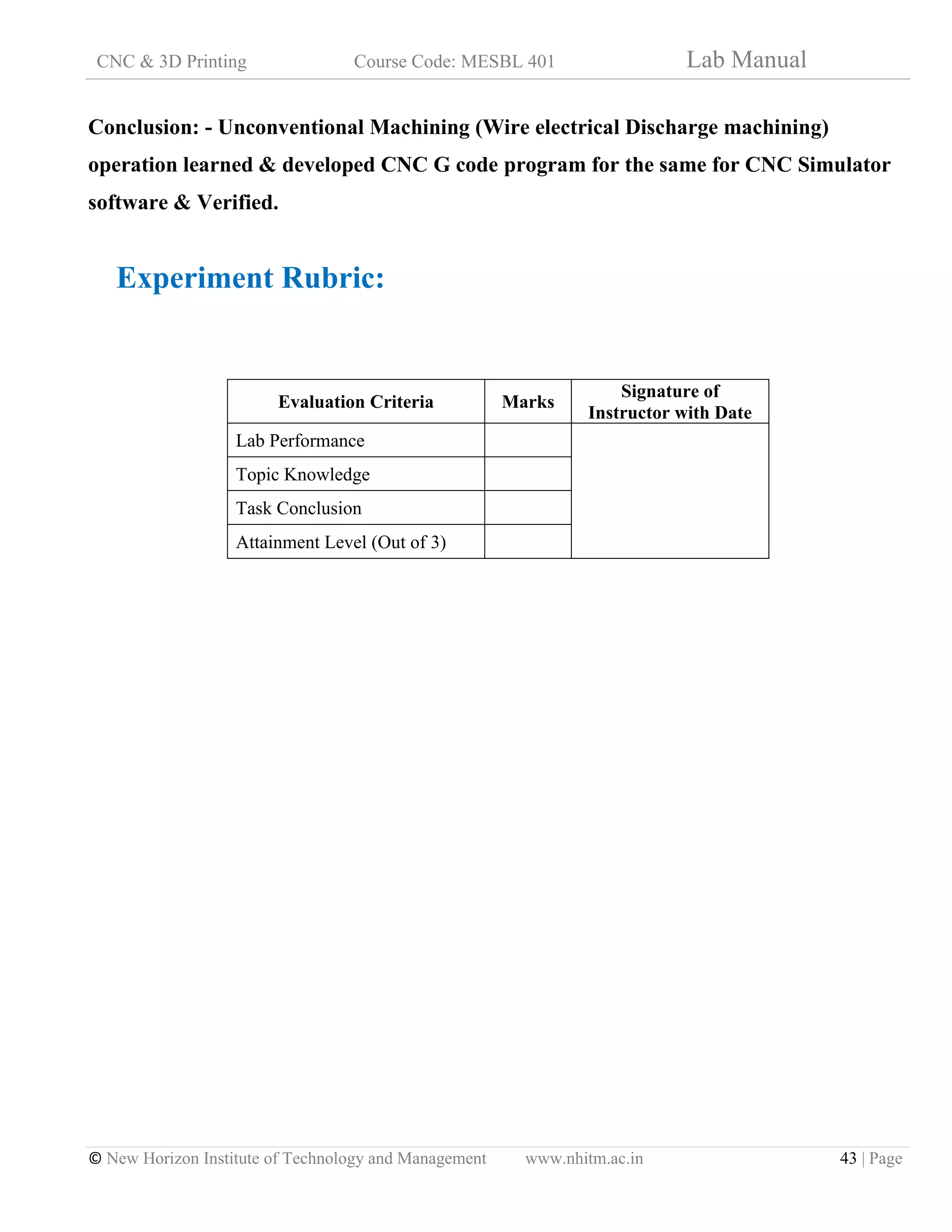 CNC & 3D Printing Lab Manual | PDF