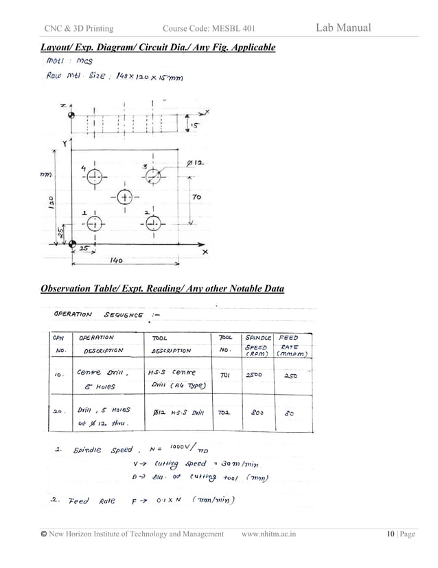 CNC & 3D Printing Lab Manual | PDF