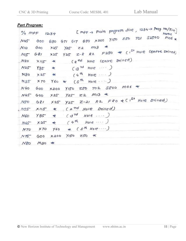 CNC & 3D Printing Lab Manual | PDF