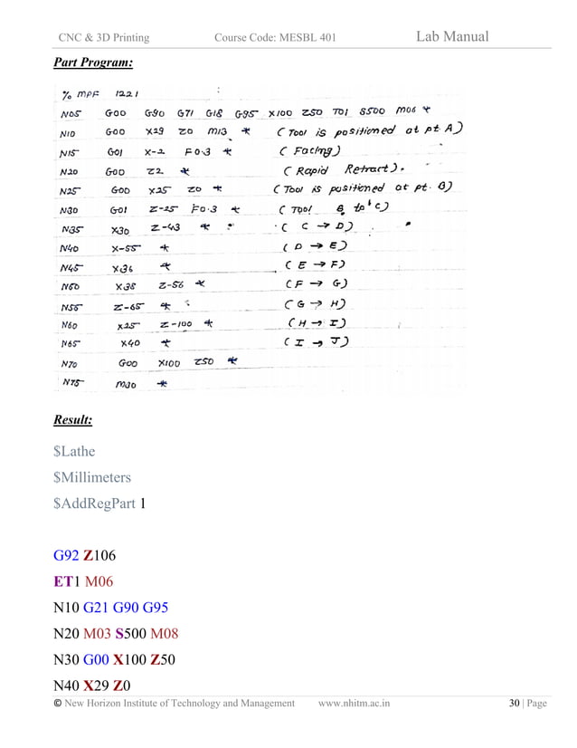 CNC & 3D Printing Lab Manual | PDF