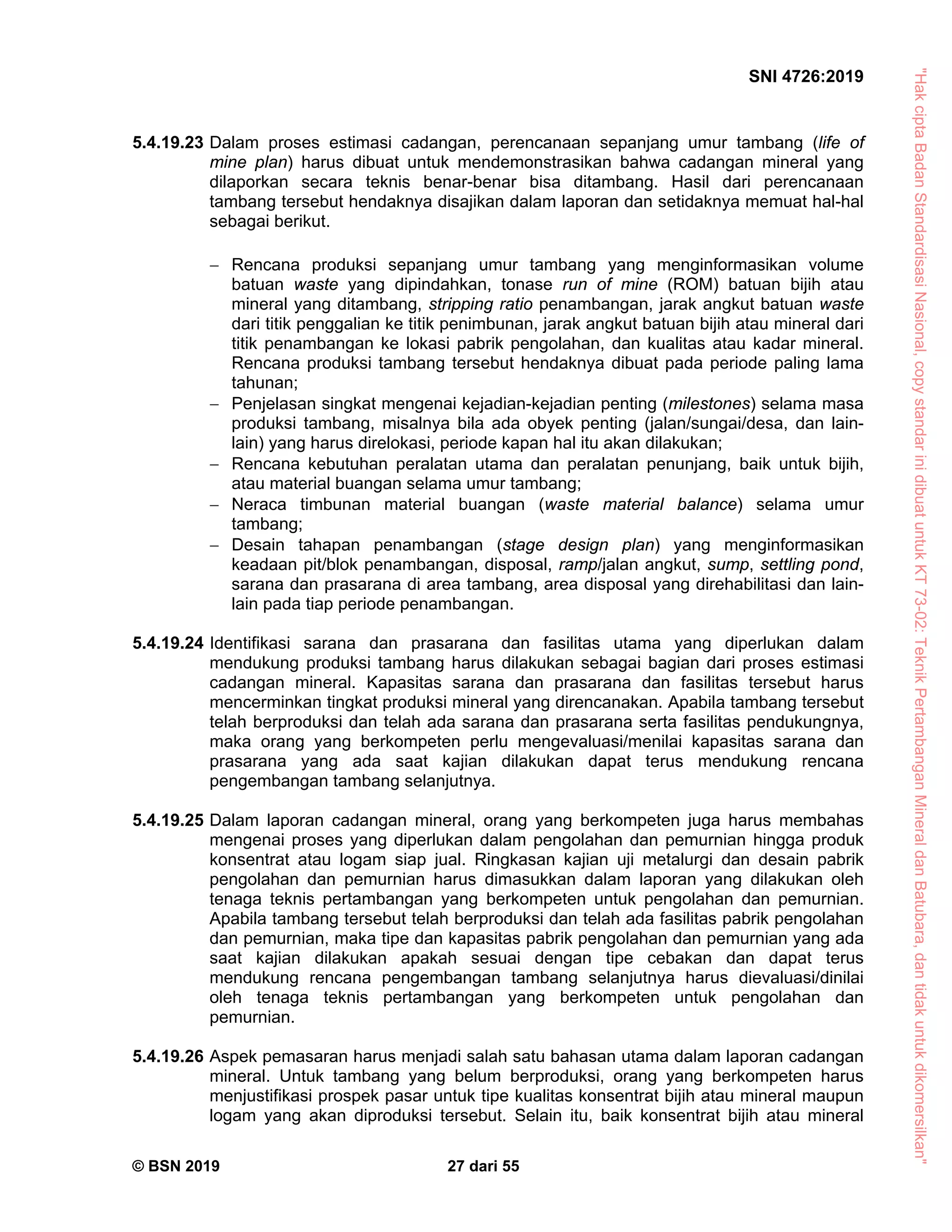 Nhk mpc 11_sni 4726-2019 phe, es, ec mineral | PDF
