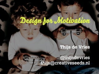 Design for Motivation - Intrinsic and extrinsic motivation in design | PDF