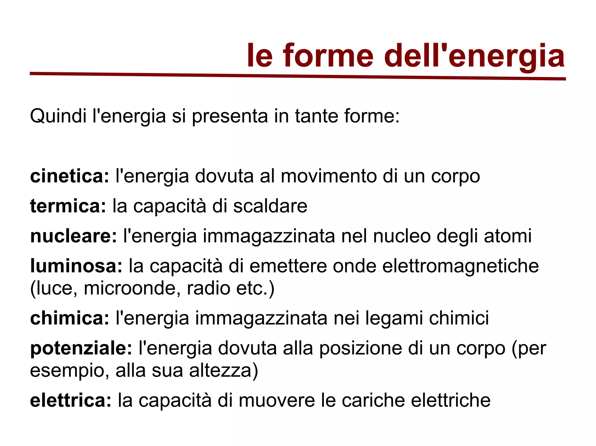 Energia e trasformazioni | ODP