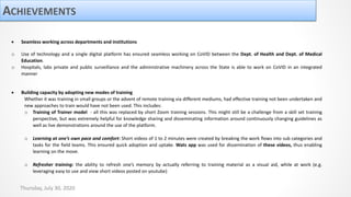 Unified COVID19 Data Platform for Uttar Pradesh | PPT