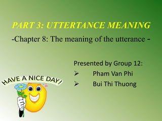 Semactics : Utterance Meaning | PPTX