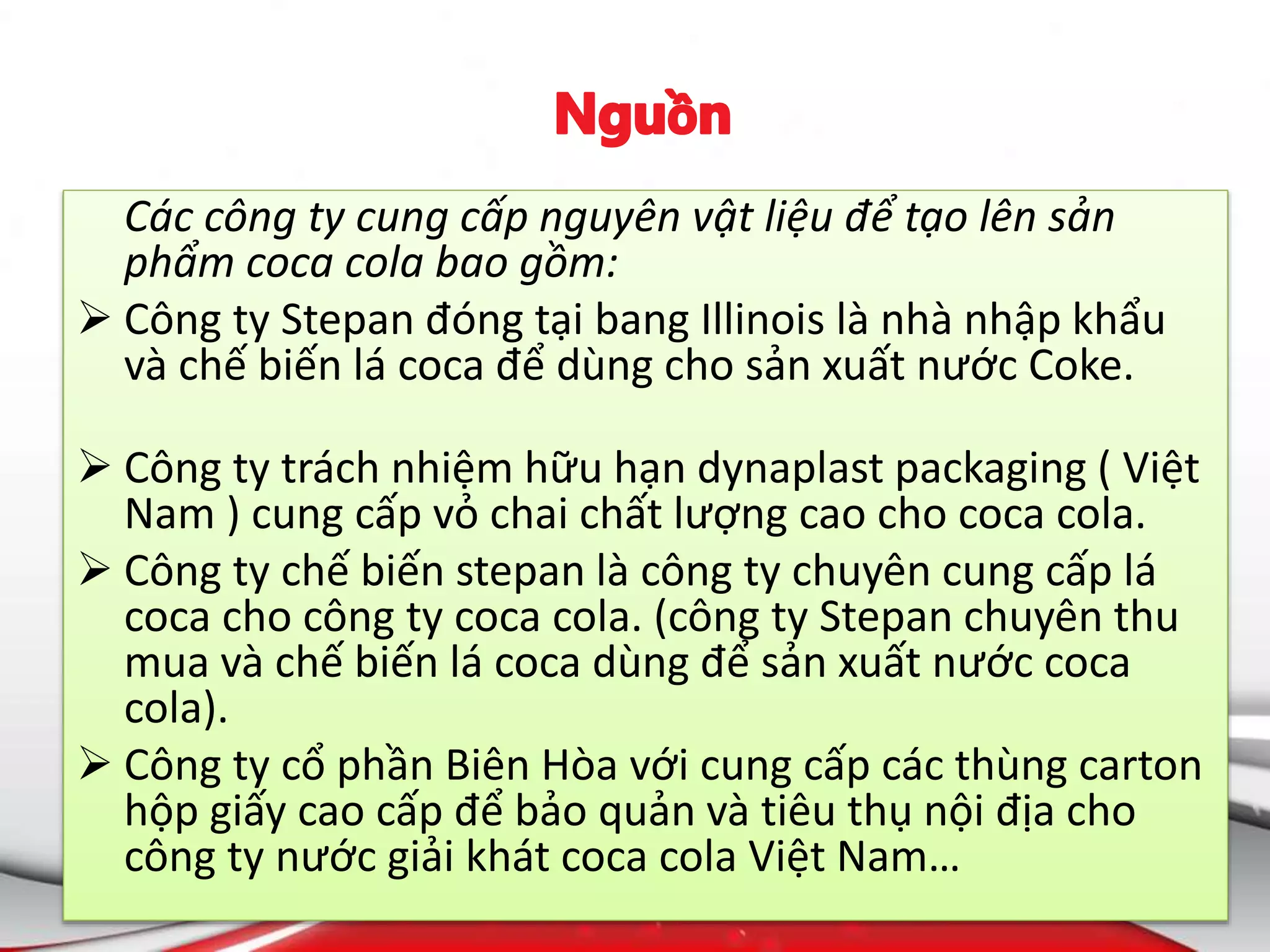 phân tích chiến lược cạnh tranh sản phẩm của công ty cocacola nhằm cung ứng giá trị trong tương ...