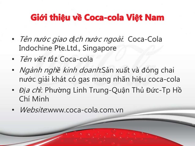 phân tích chiến lược cạnh tranh sản phẩm của công ty cocacola nhằm cung ứng giá trị trong tương ...