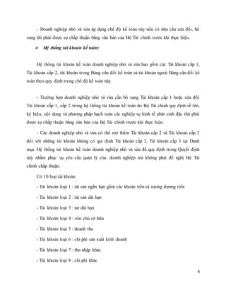 PLKT: quy định mang tính pháp lí khi áp dụng hệ thống tài khoản kế toán | PDF