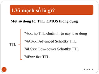 Giao tiếp TTL-CMOS | PPTX