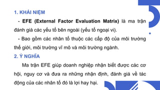 Ma trận EFE,CPM và IFE | PPTX