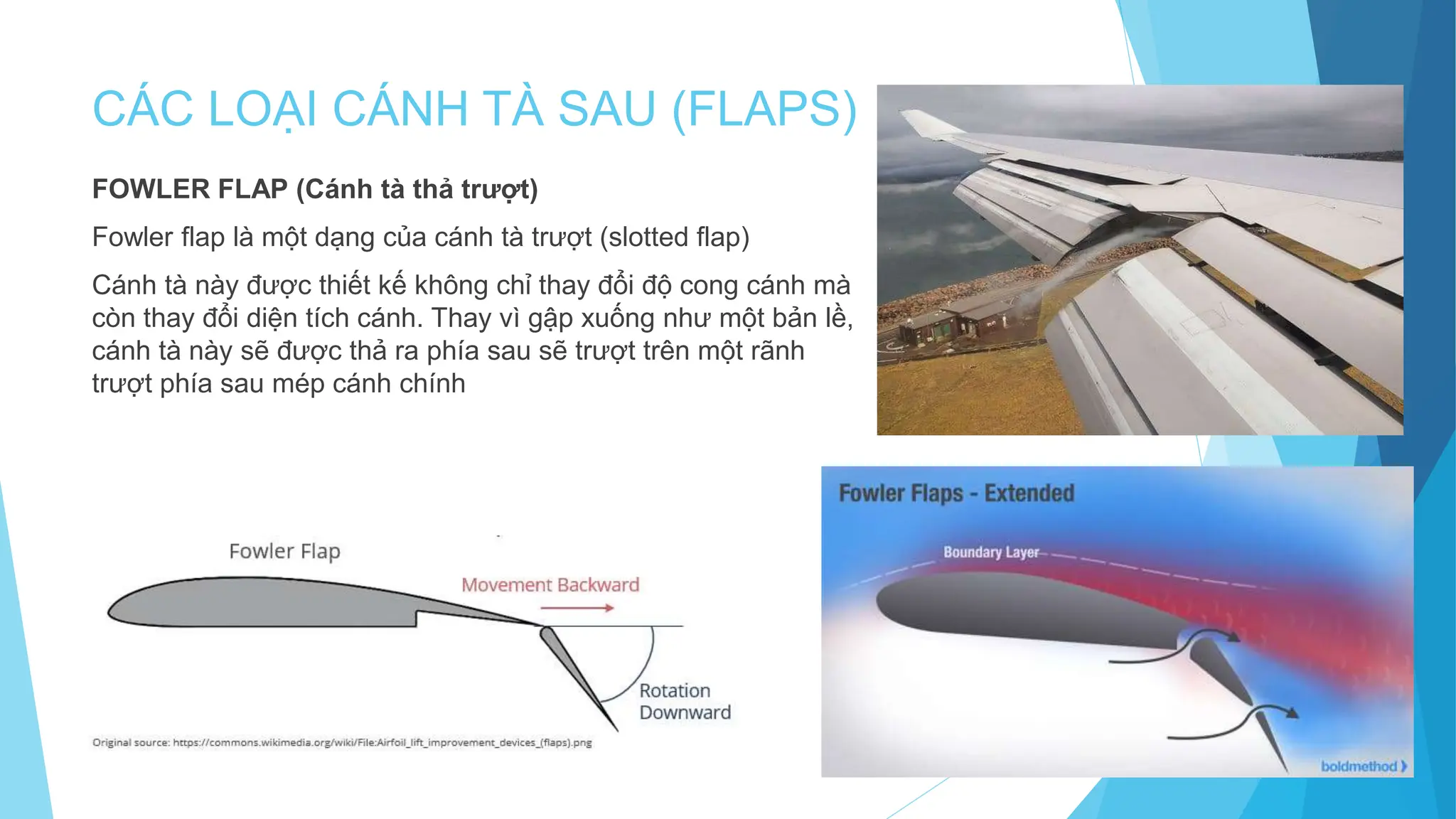 Flaps in the aircraft - cánh tà sau máy bay | PPTX