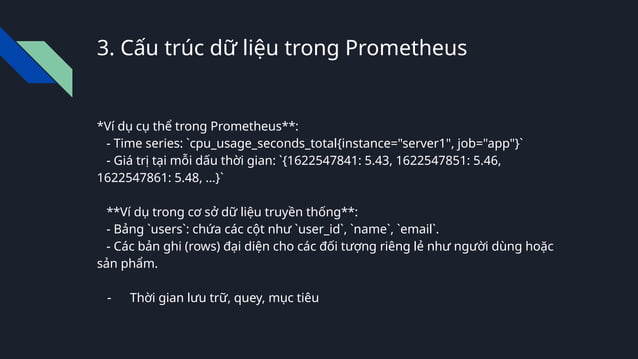 Something about Prometheus, dimensional data model, flexible query language, efficient time ...