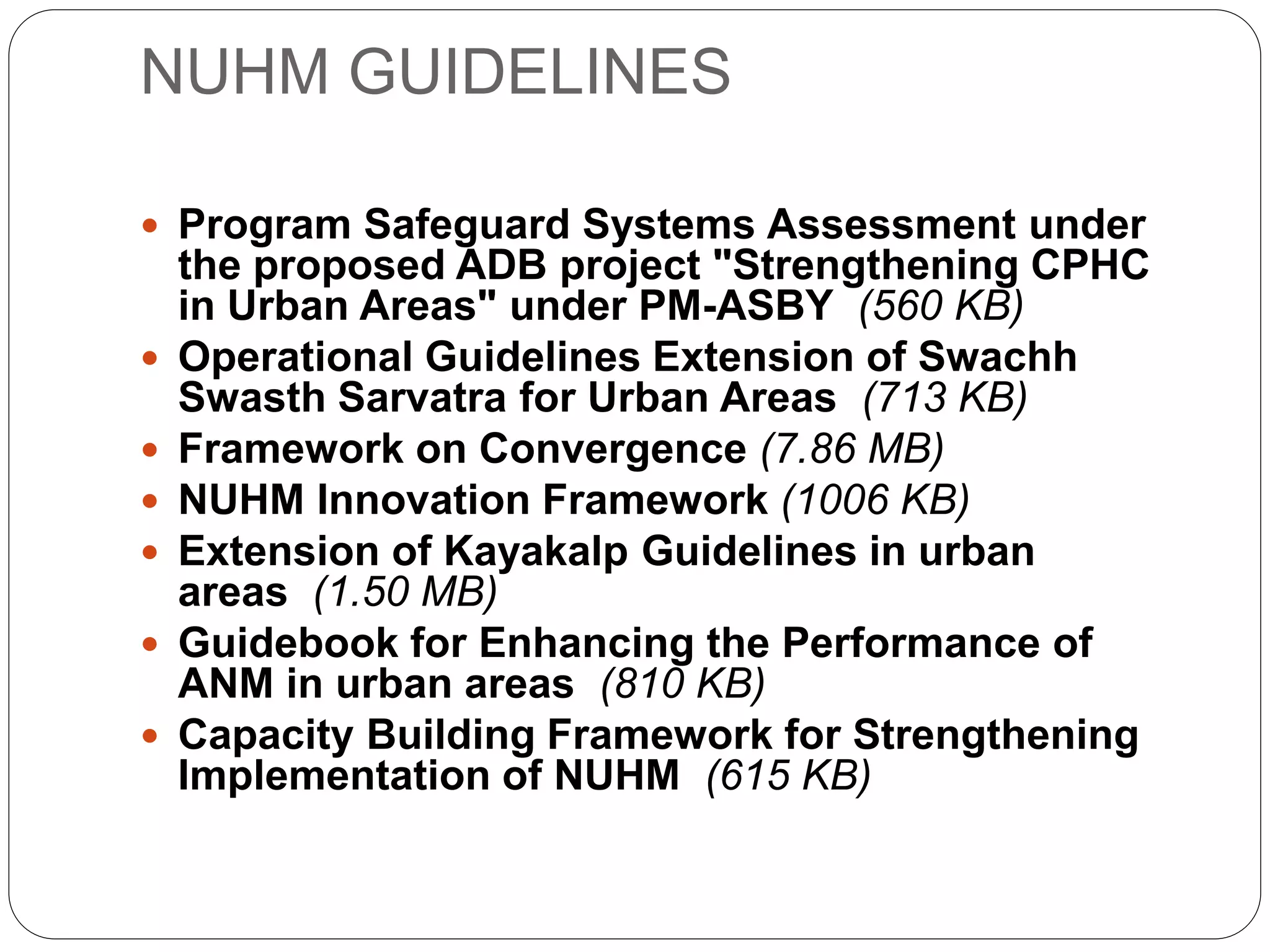 National health mission (NHM) | PPTX