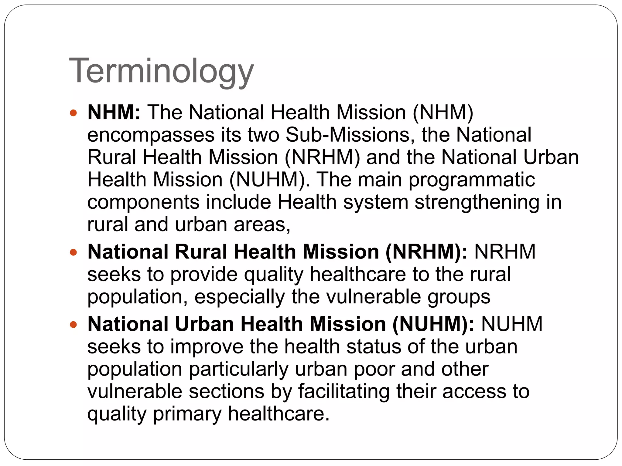 National health mission (NHM) | PPTX