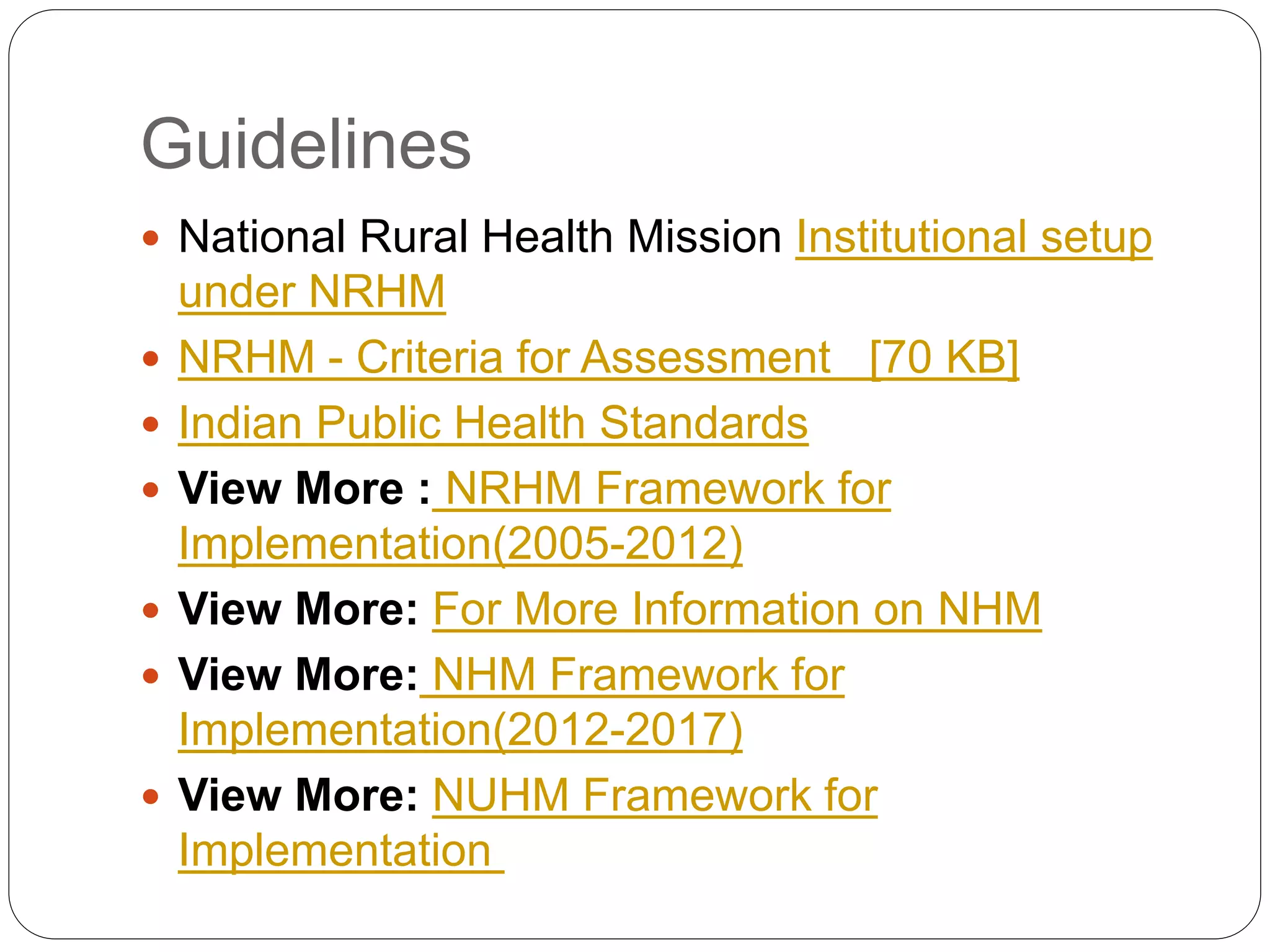 National health mission (NHM) | PPTX