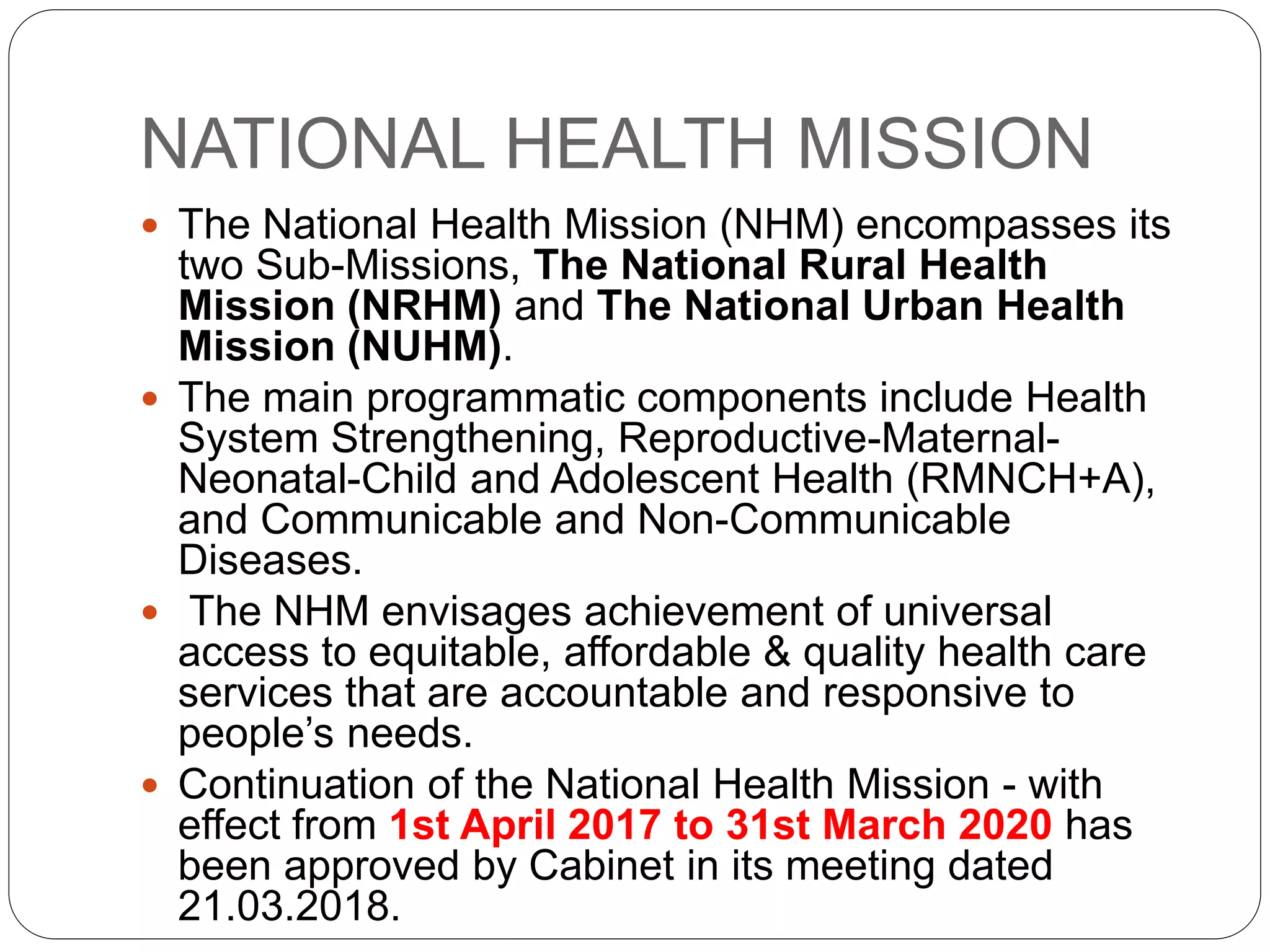 National health mission (NHM) | PPTX