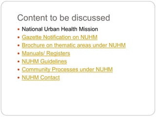 National health mission (NHM) | PPTX