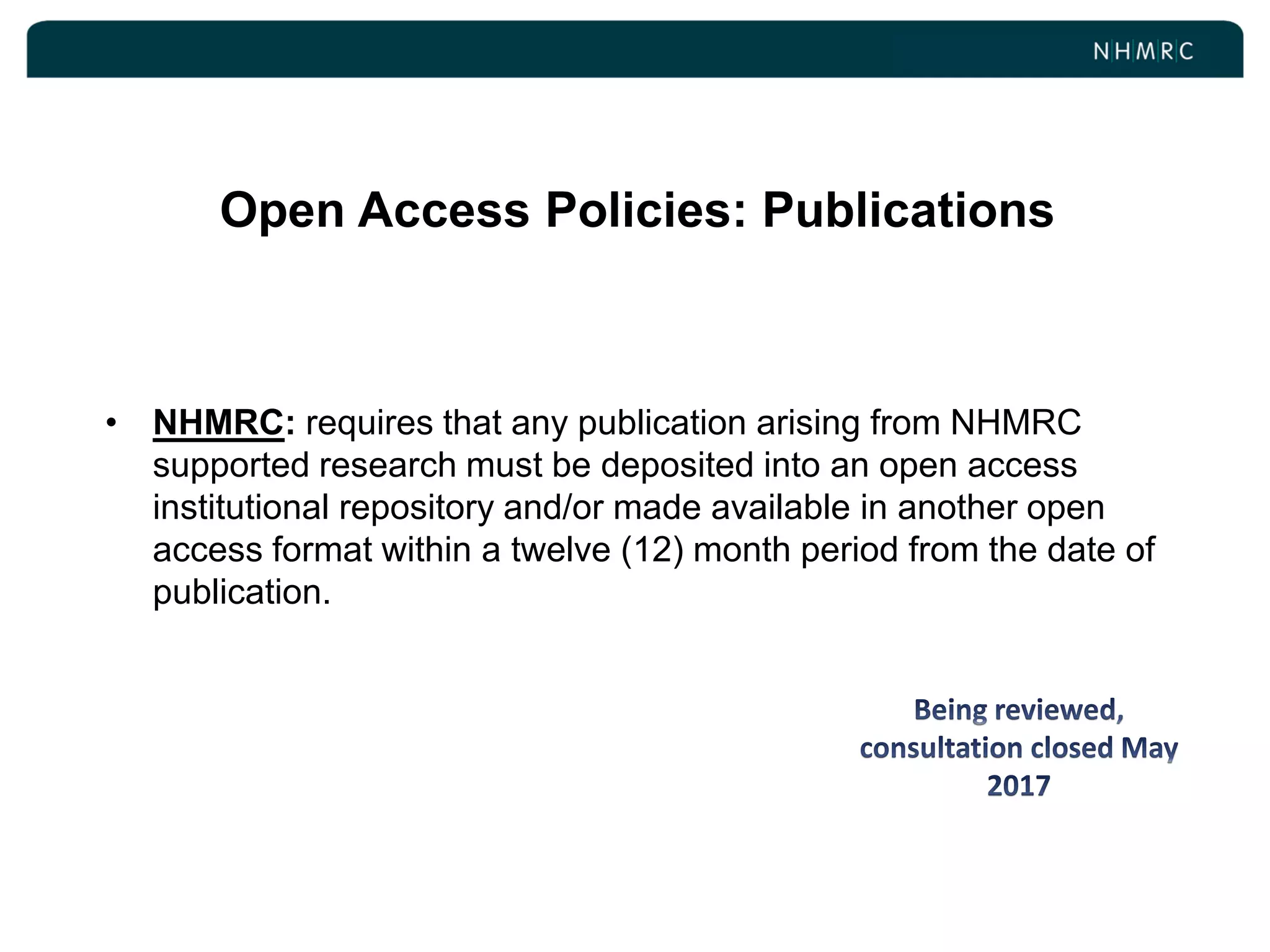 NHMRC and data sharing | PDF | Pharmaceutical Industry | Industries
