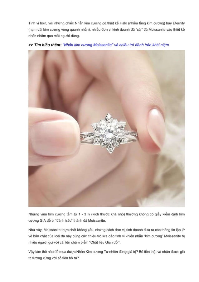Nhẫn kim cương Moissanite | PDF