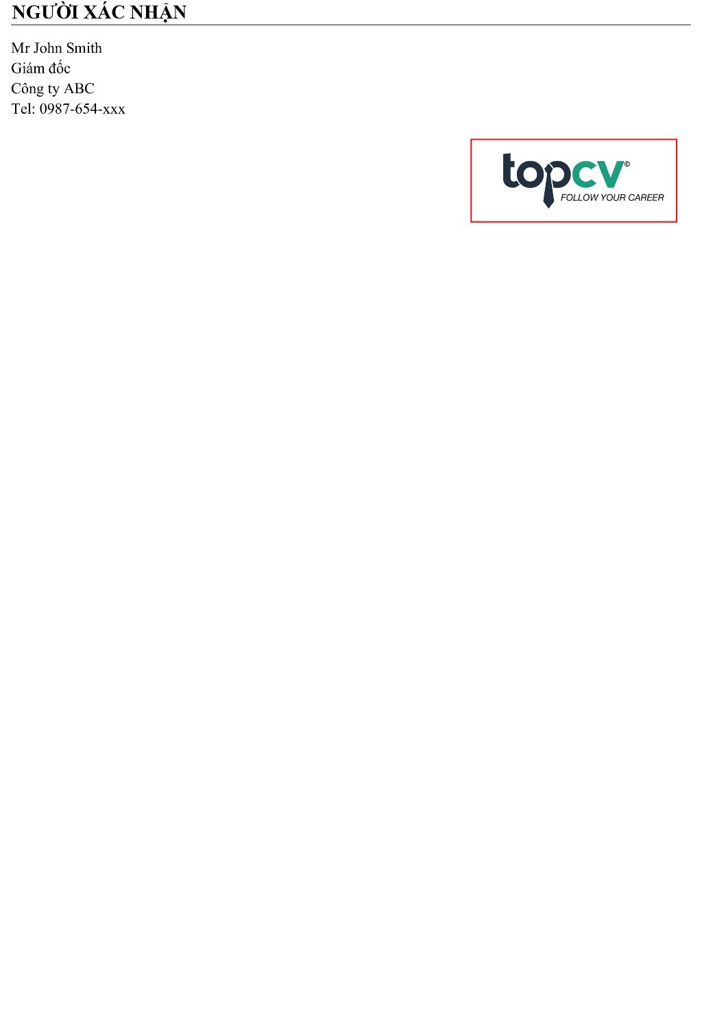 [TopCV] Mẫu CV xin việc dành cho Vị trí Nhân sự