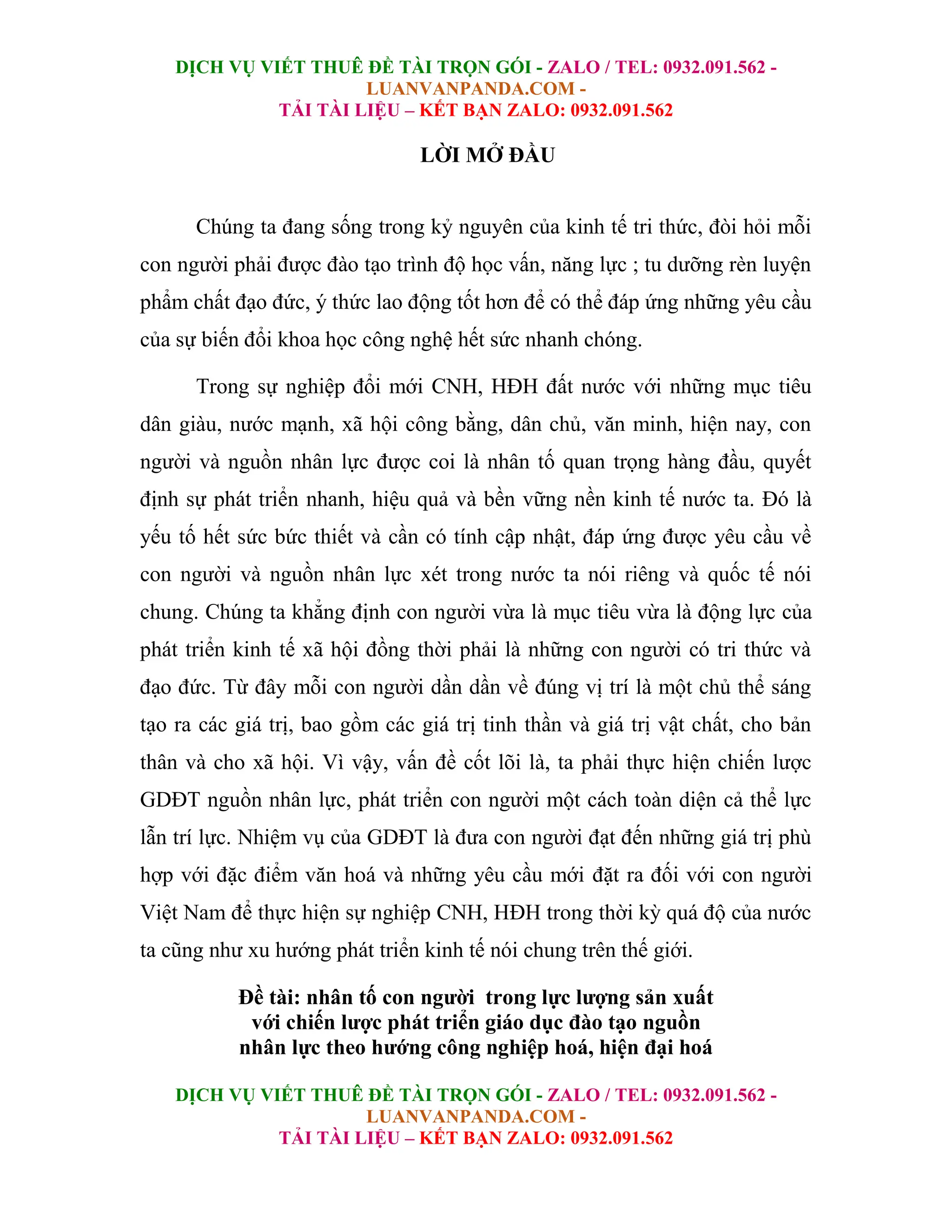 Nhân Tố Con Người Trong Lực Lượng Sản Xuất Và Chiến Lược Phát Triển Đào Tạo Nguồn Nhân Lực Theo ...